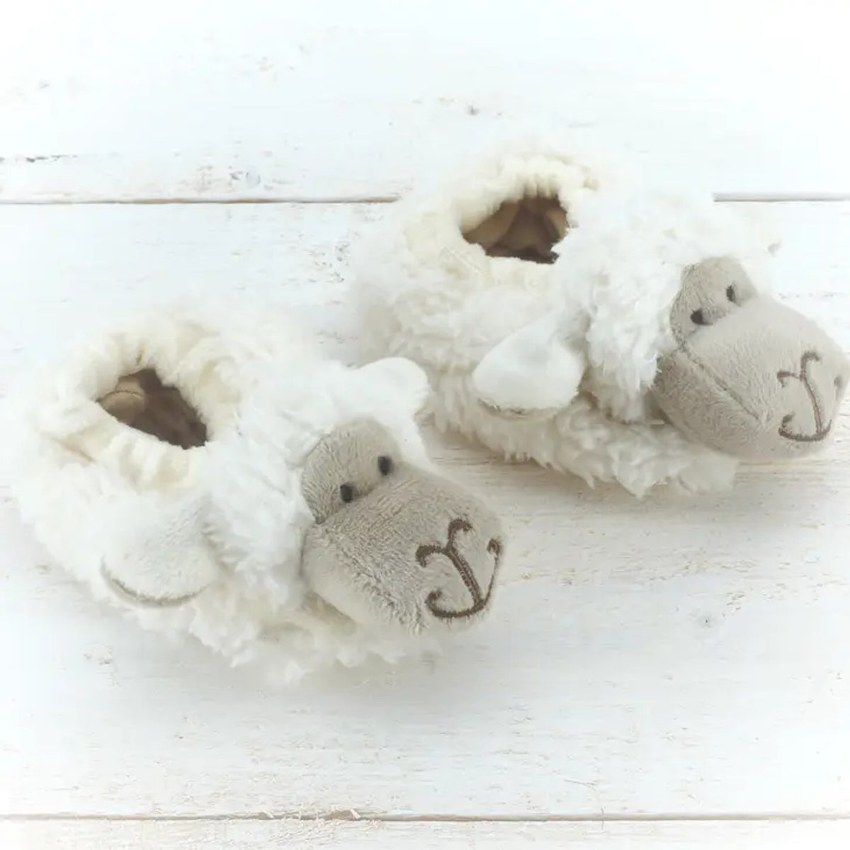 Soft Plush Irish Sheep Baby Slippers | Silky Interior Lining