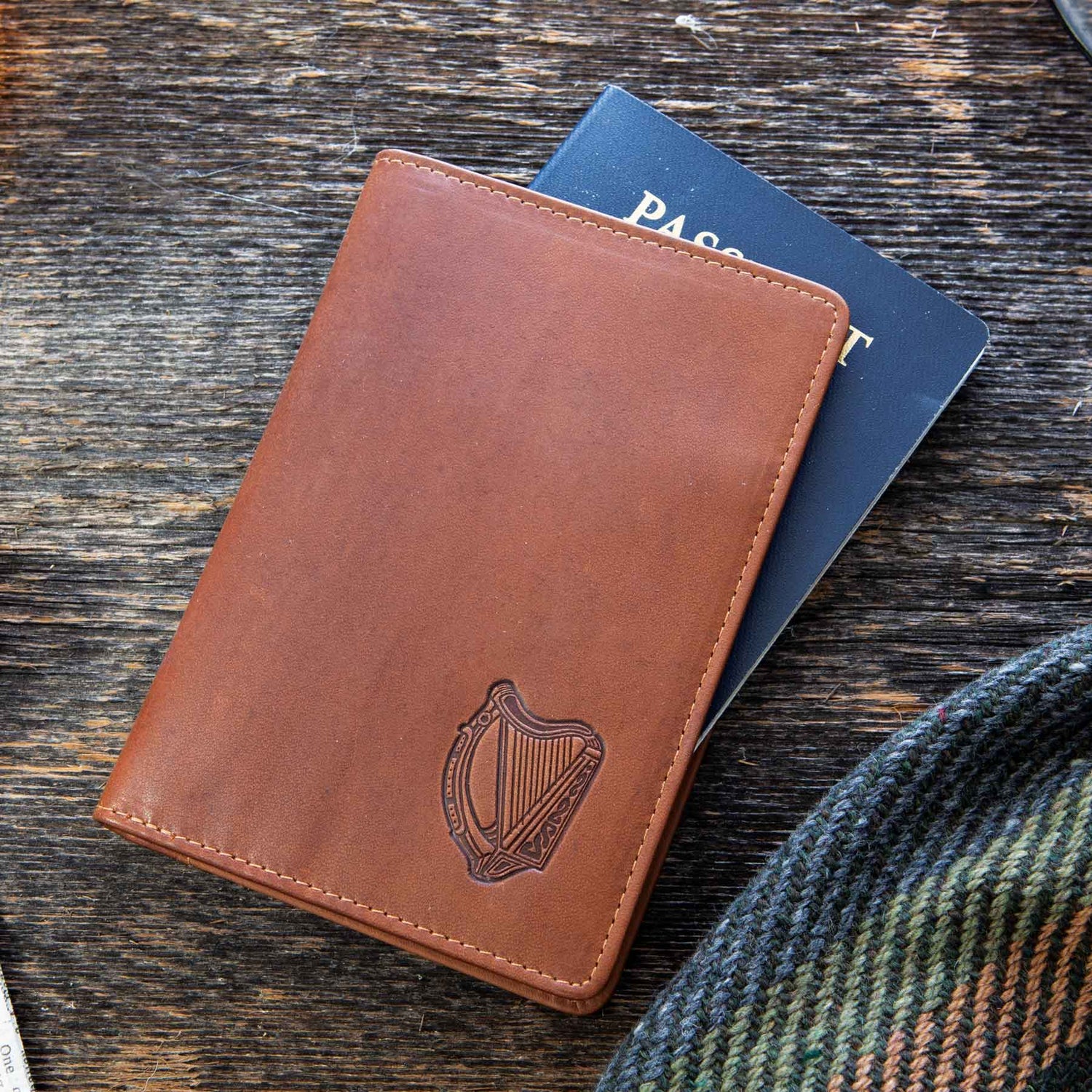 Irish Leather Passport Cover