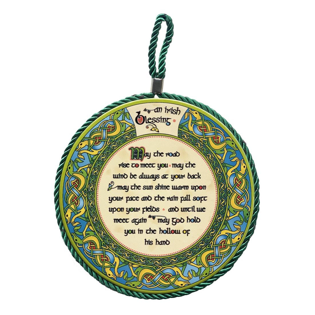 Traditional Irish Blessing Rope Plaque | 7" in diameter