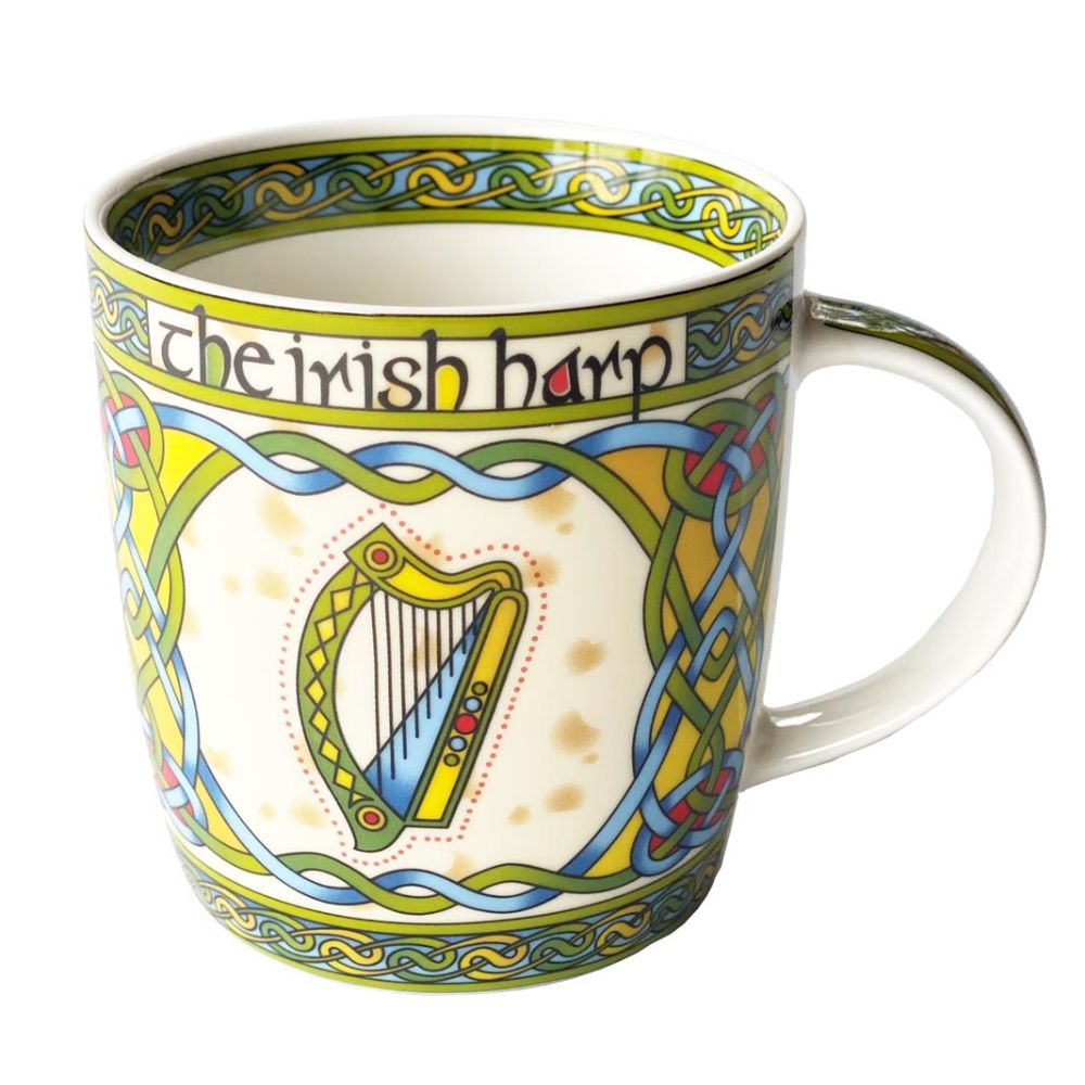 New Bone China Irish Harp Mug | Fast US Shipping