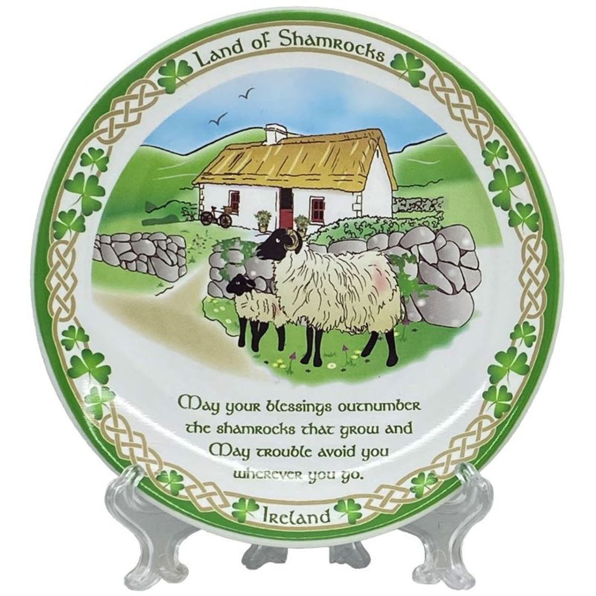 Rustic Plate with Irish Landscape Design | Diameter of 4"