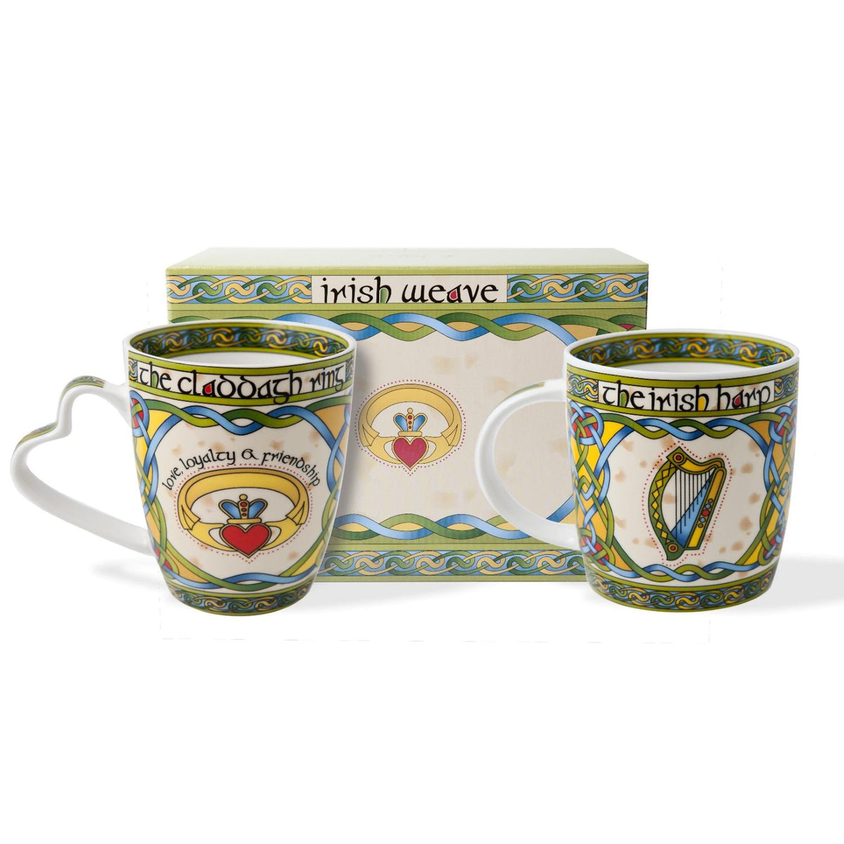 New Bone China Irish Mug with Claddagh Design | 13 fl. oz