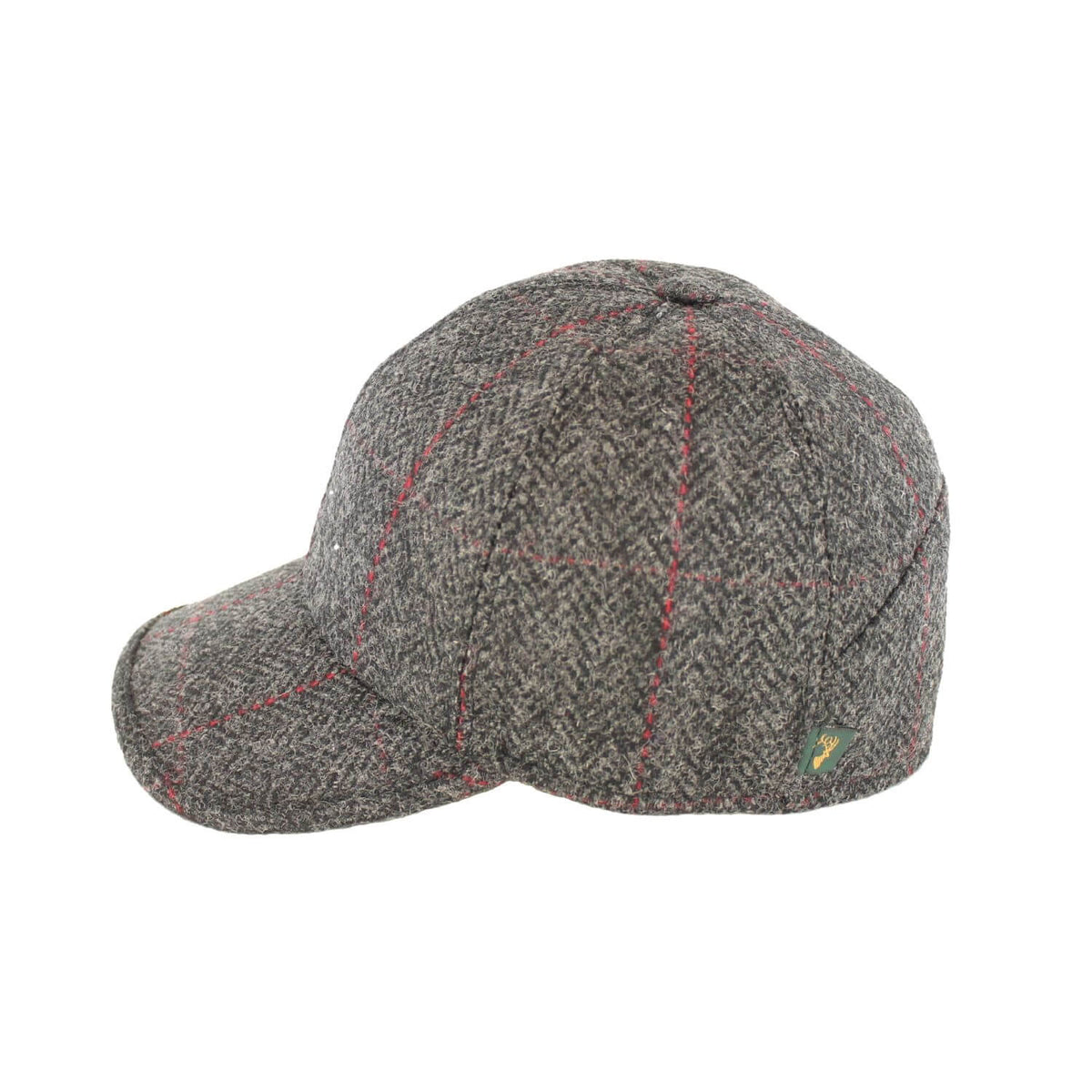 Authentic Irish Tweed Baseball Cap, Gray Herringbone | Fast US Shipping
