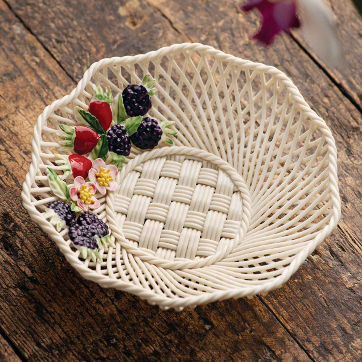 Belleek Classic Wild Irish Hedgerow Autumn Basket - Irish Elegance