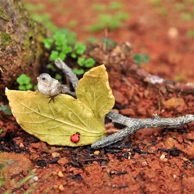 Bird & Ladybug on Leaf Irish Resin Ornament | Fast Shipping from the US