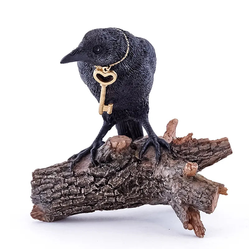 Hand Painted Resin Celtic Raven Figurine | Fast Shipping from the US