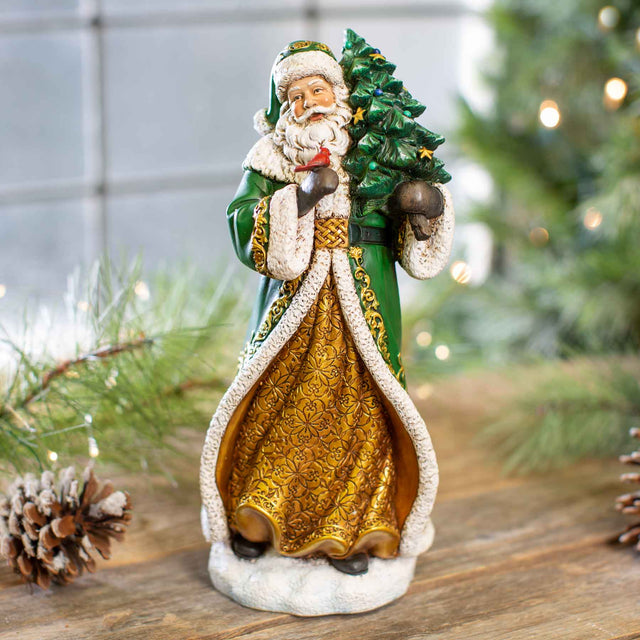 Irish Santa Figurine with Christmas Tree - Creative Irish Gifts